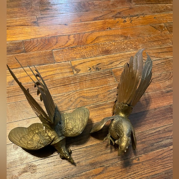Antique | Wall Decor | Brass Roosters | Poshmark